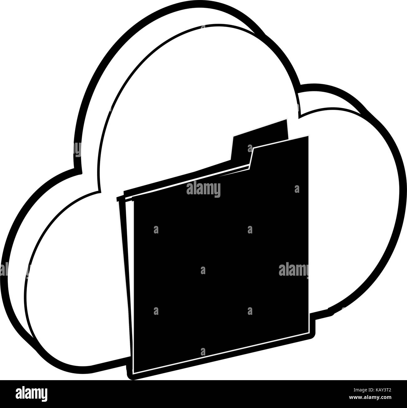 file folder cloud storage icon image Stock Vector Image & Art - Alamy
