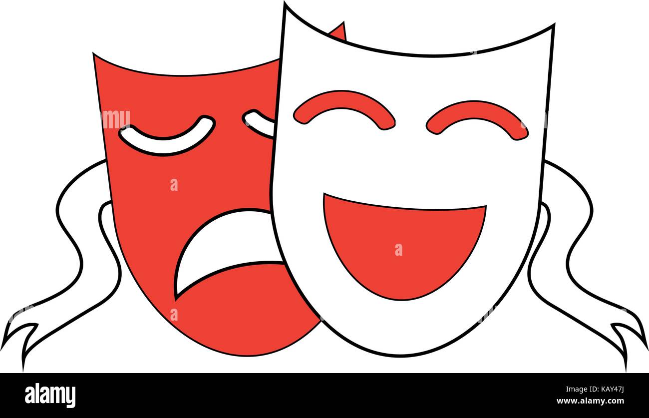 Theatre masks cinema Cut Out Stock Images & Pictures - Alamy