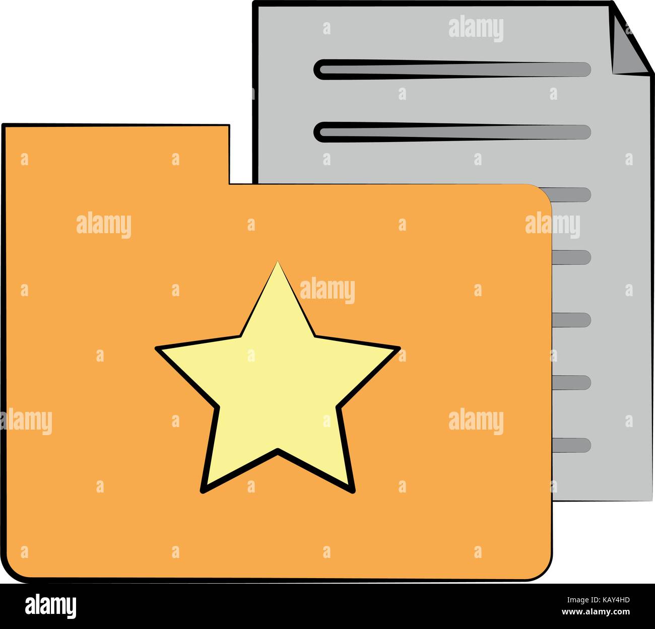 star file folder with document icon image Stock Vector Image & Art - Alamy