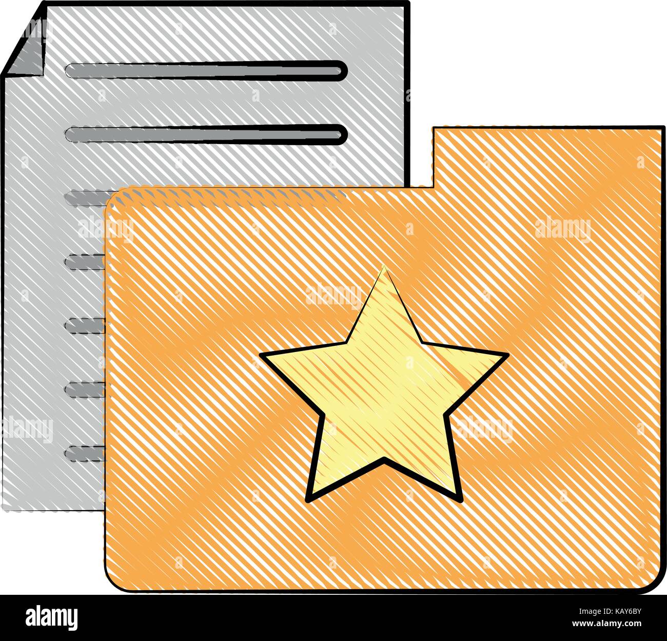 star file folder with document icon image Stock Vector Image & Art - Alamy