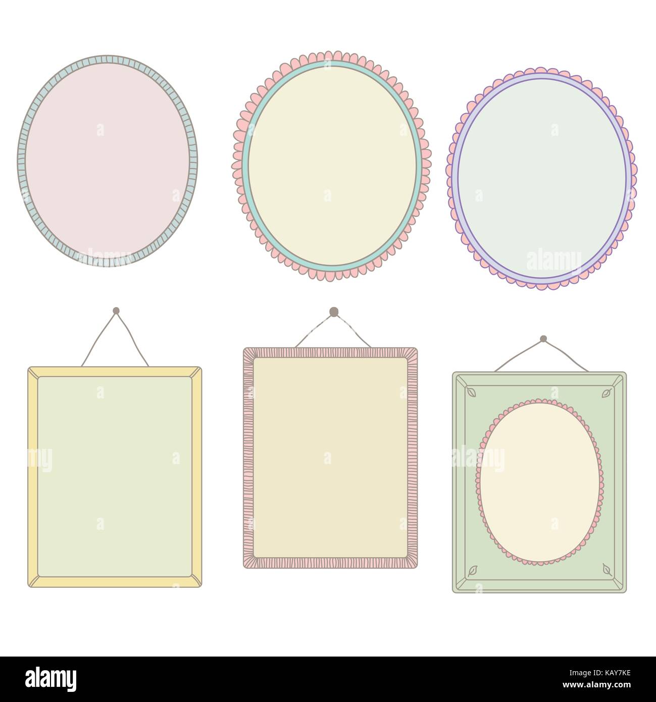 Cute Frames Vector Stock Vector Image & Art - Alamy
