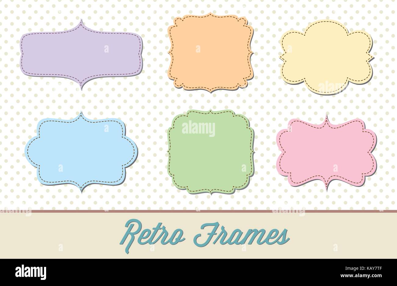 Retro Frames Vector Stock Vector Image & Art - Alamy