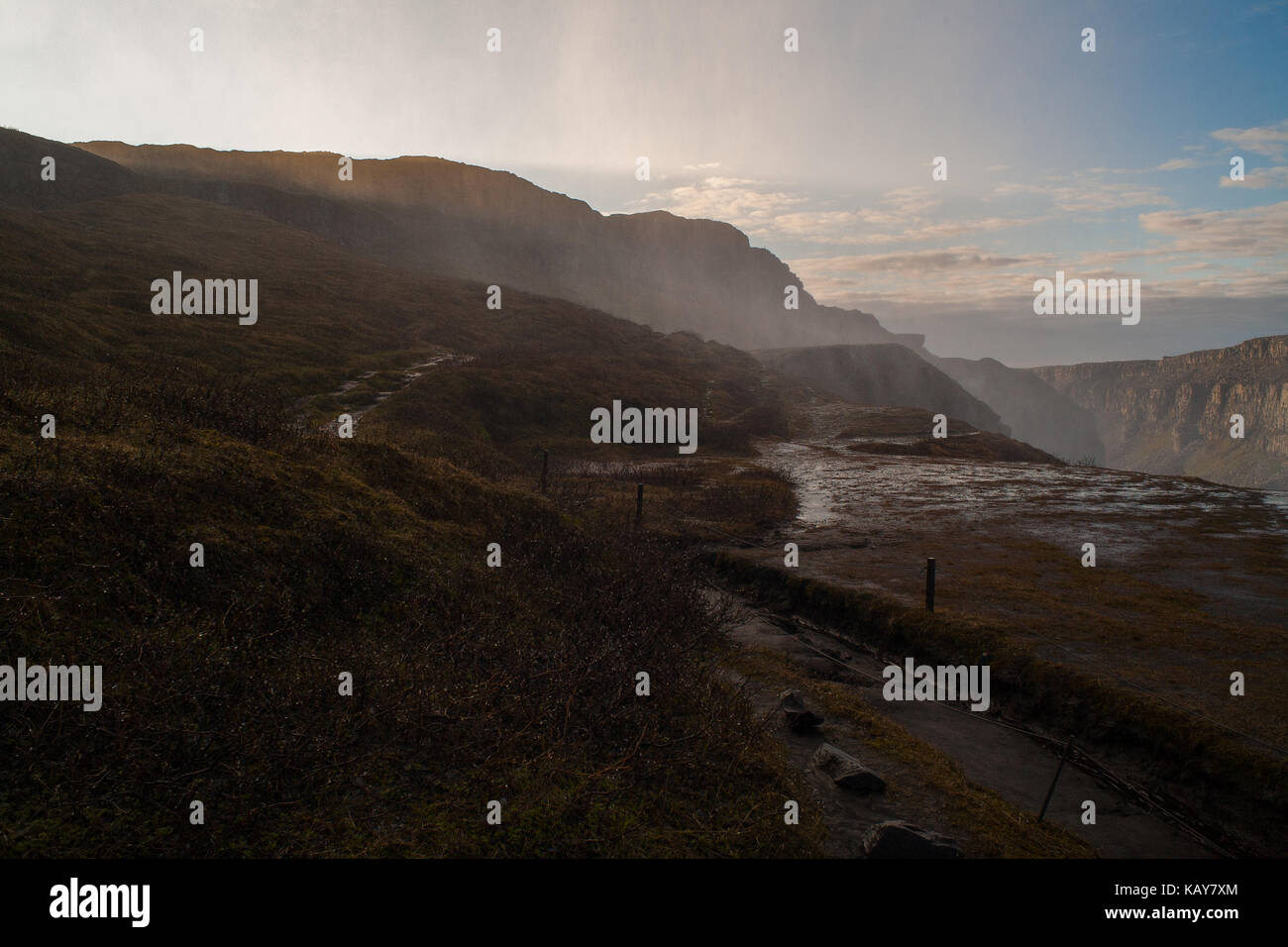 landscape photograph of a path in nature on top of mountain next to ...