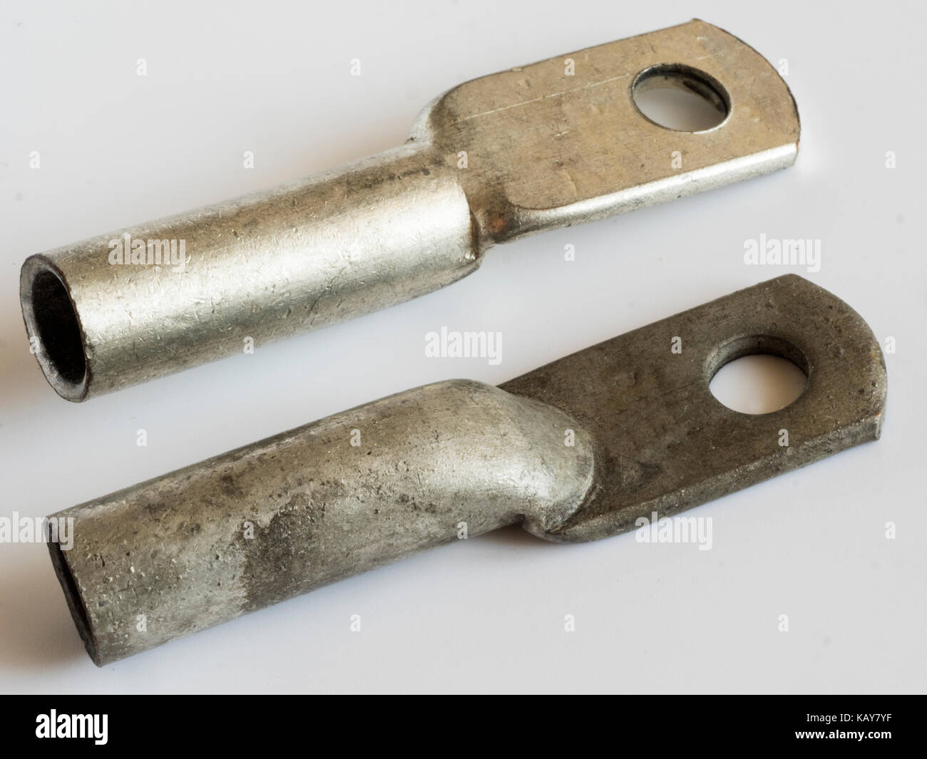 Copper Tube Terminals isolated on white background Stock Photo - Alamy
