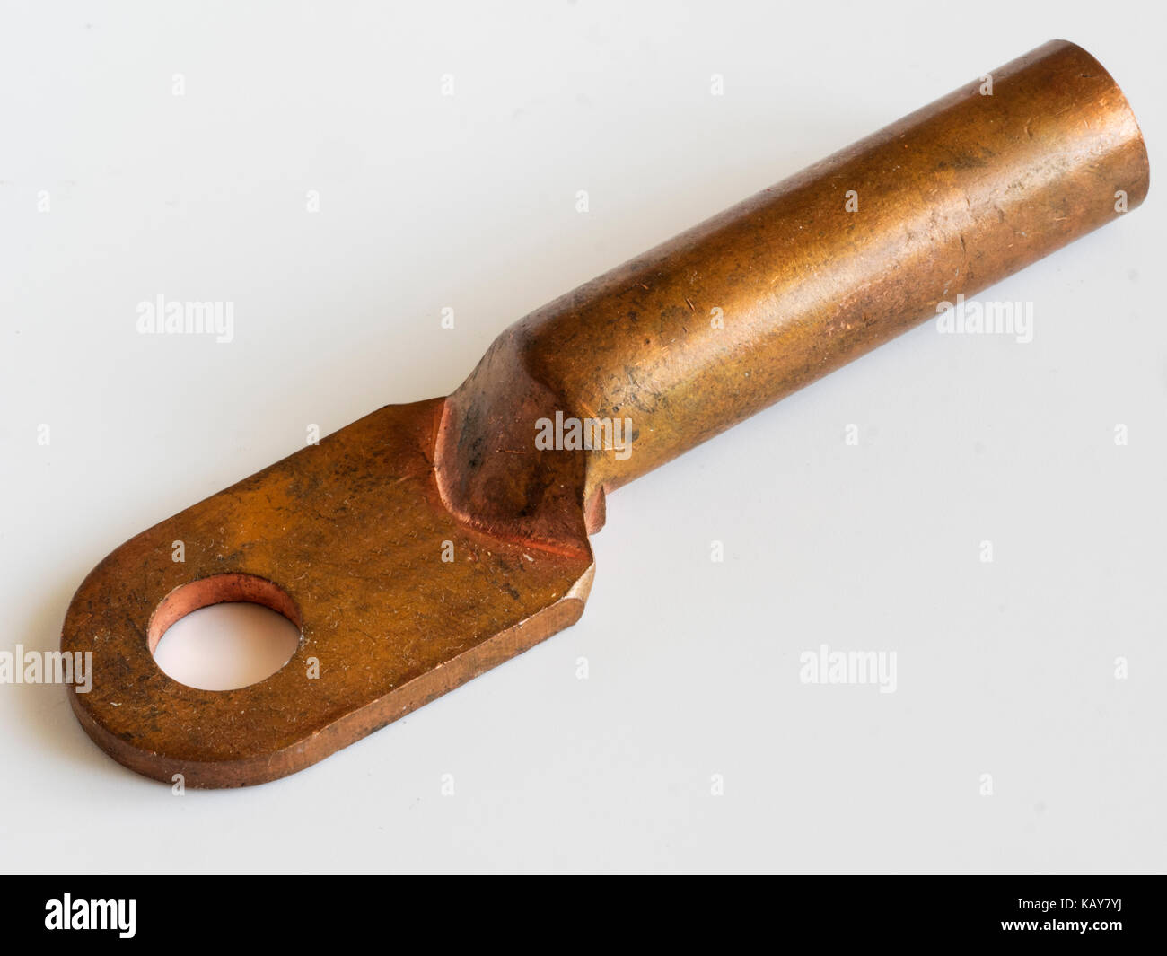 Copper Tube Terminals isolated on white background Stock Photo - Alamy