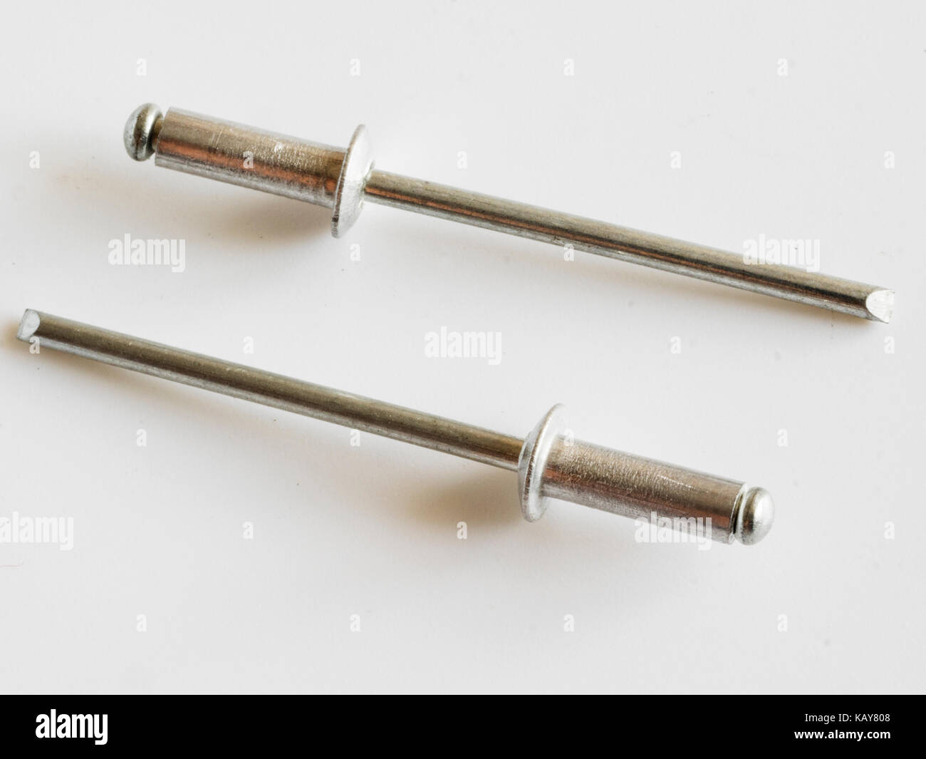 Blind rivets isolated on white background Stock Photo - Alamy