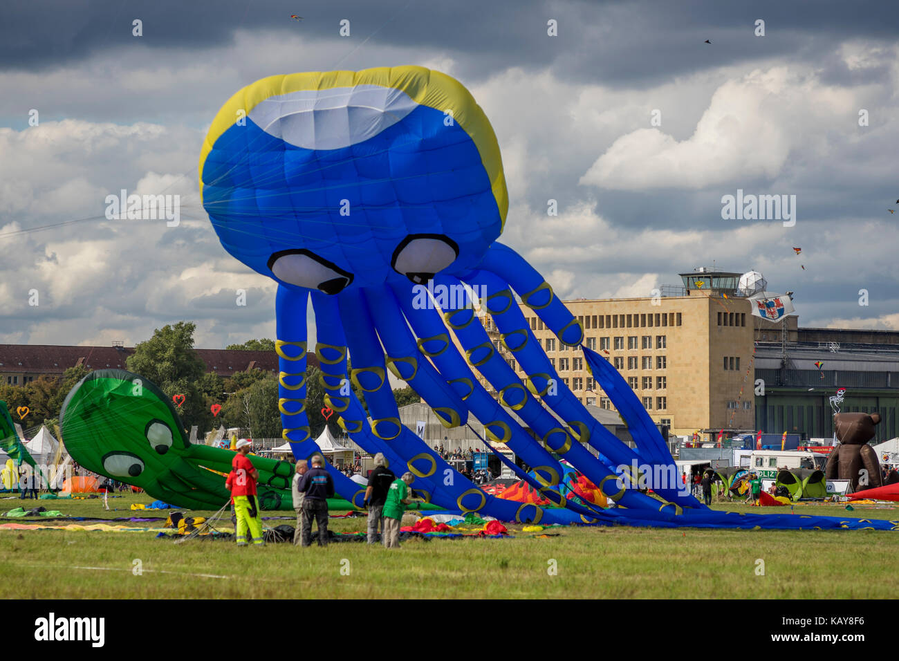 Kite festival at Tempelhofer Feld in Berlin, Germany 2017 Stock Photo ...