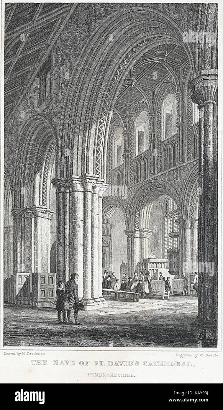 St davids cathedral drawing hi-res stock photography and images - Alamy