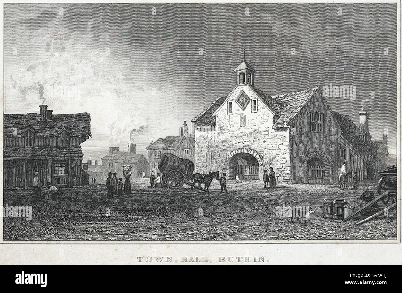 Ruthin town map hi-res stock photography and images - Alamy