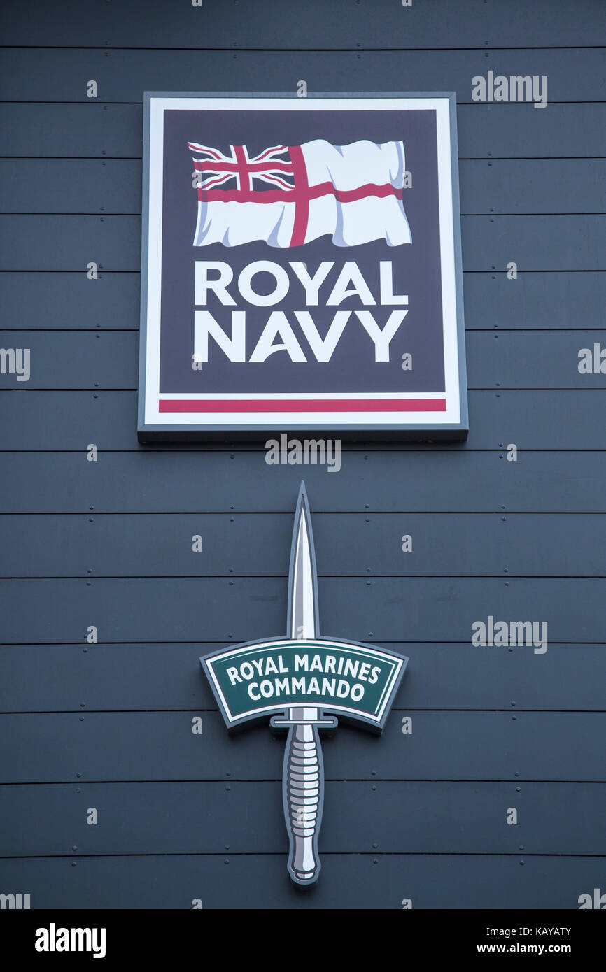 Royal Nay and Royal Marines Commando Insignia Stock Photo - Alamy