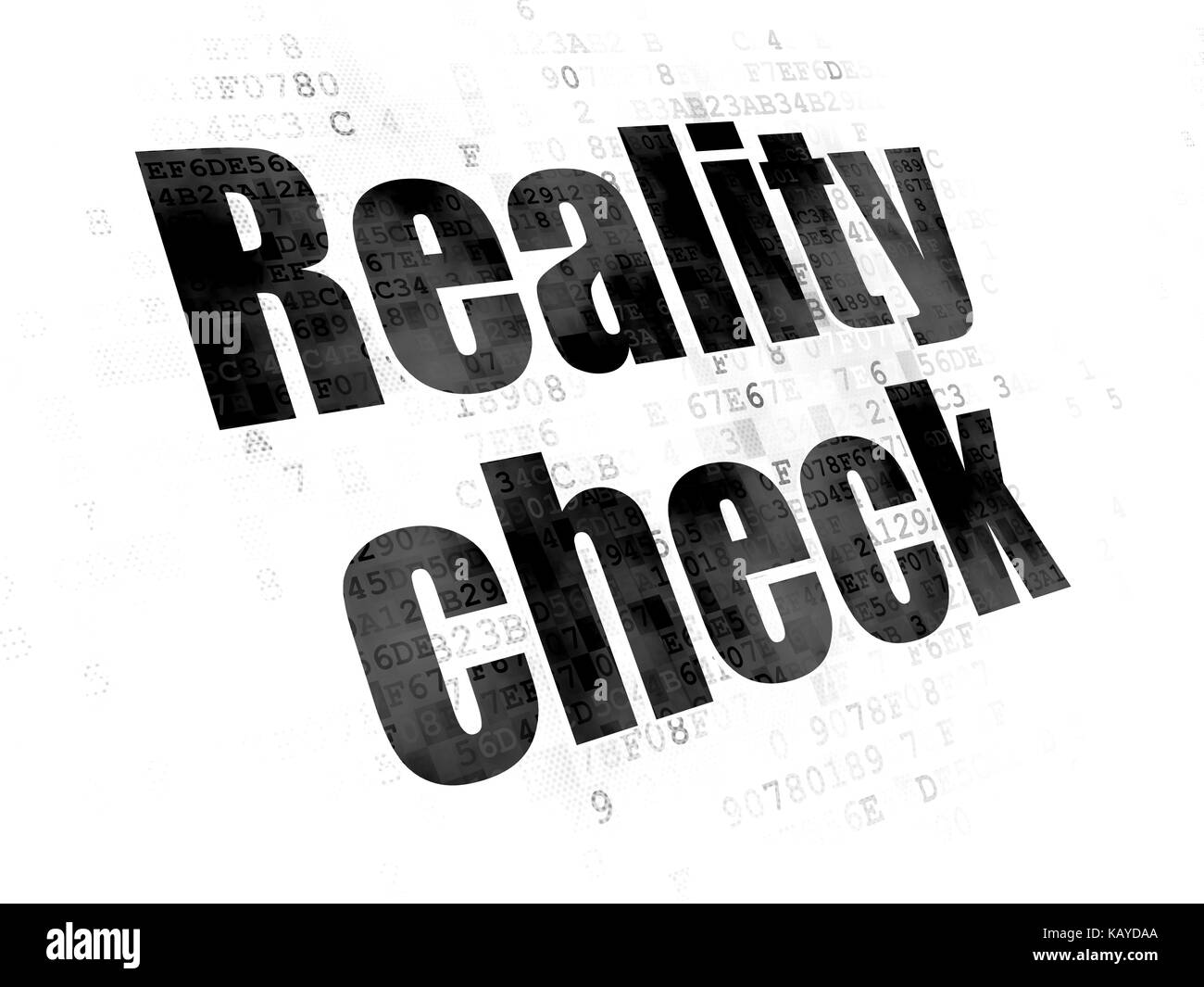 Finance concept: Reality Check on Digital background Stock Photo - Alamy