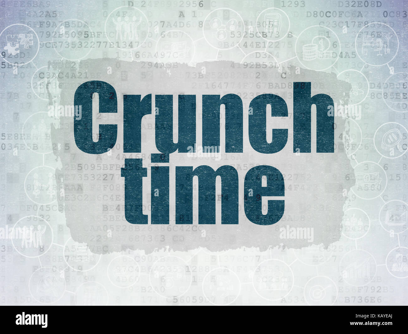 Finance concept: Crunch Time on Digital Data Paper background Stock Photo - Alamy