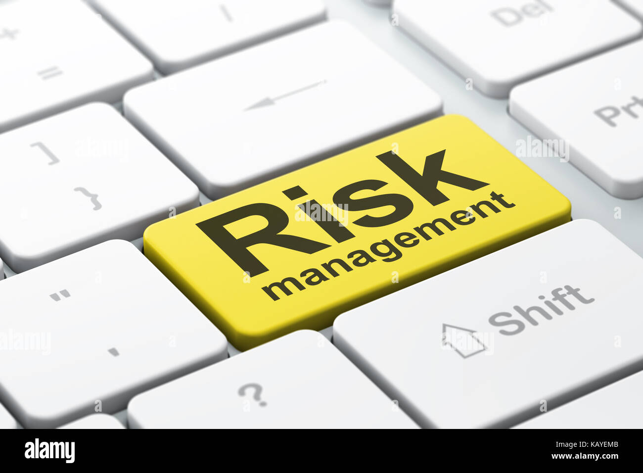 Business concept: Risk Management on computer keyboard background Stock ...
