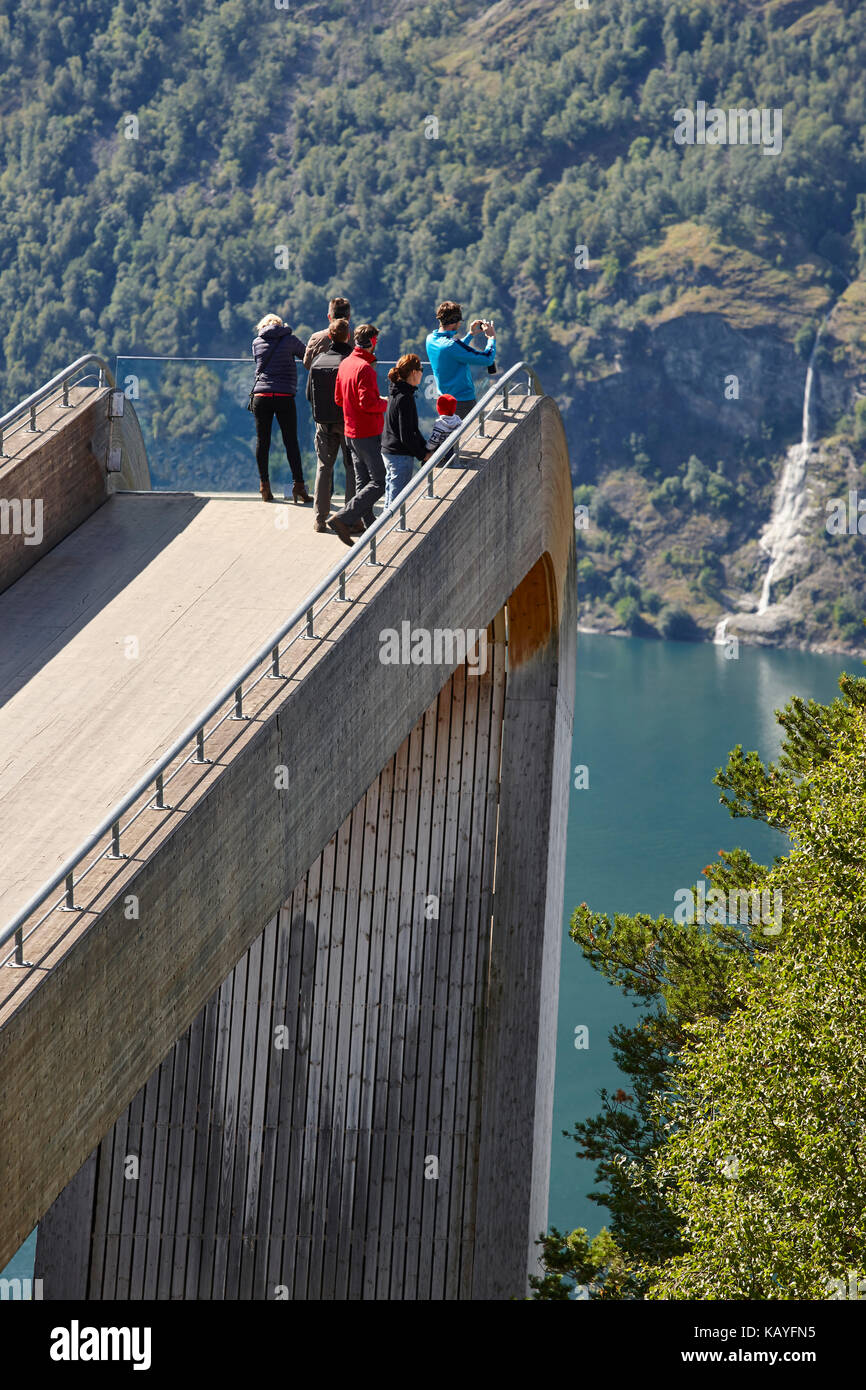 Norwegian fjord landscape. Stegastein viewpoint. Aurland. Visit Norway ...