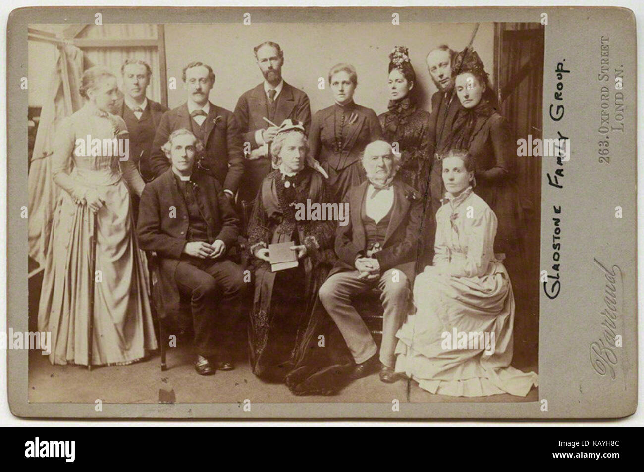William Gladstone and his family a carte d visite Herbert Rose Barraud ...