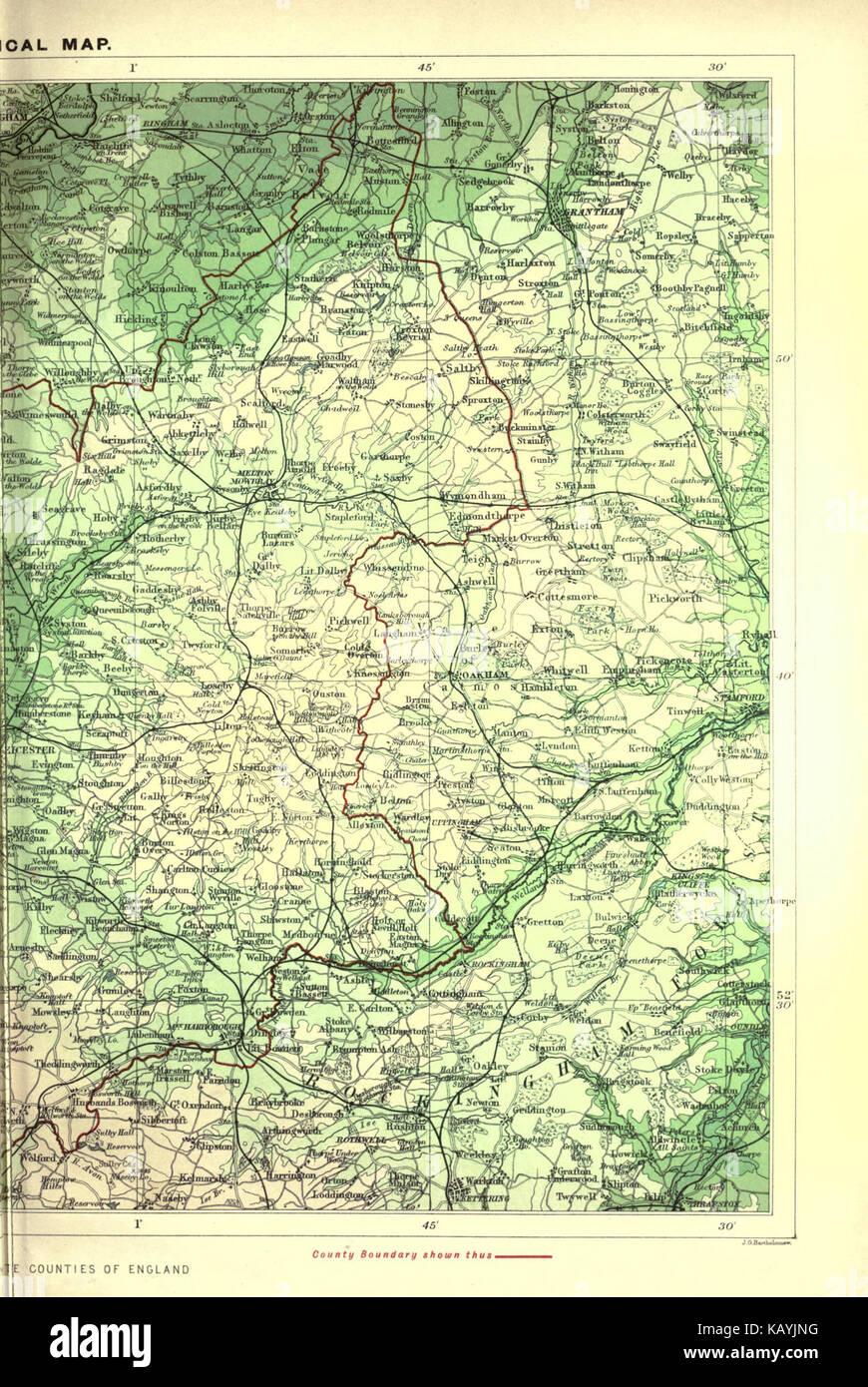 Leicester county map hi-res stock photography and images - Alamy