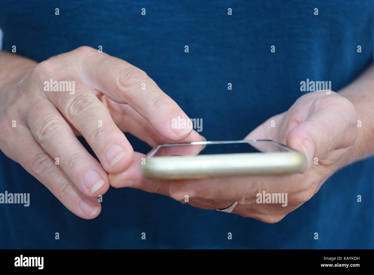 woman using a smart phone, close up Stock Photo - Alamy