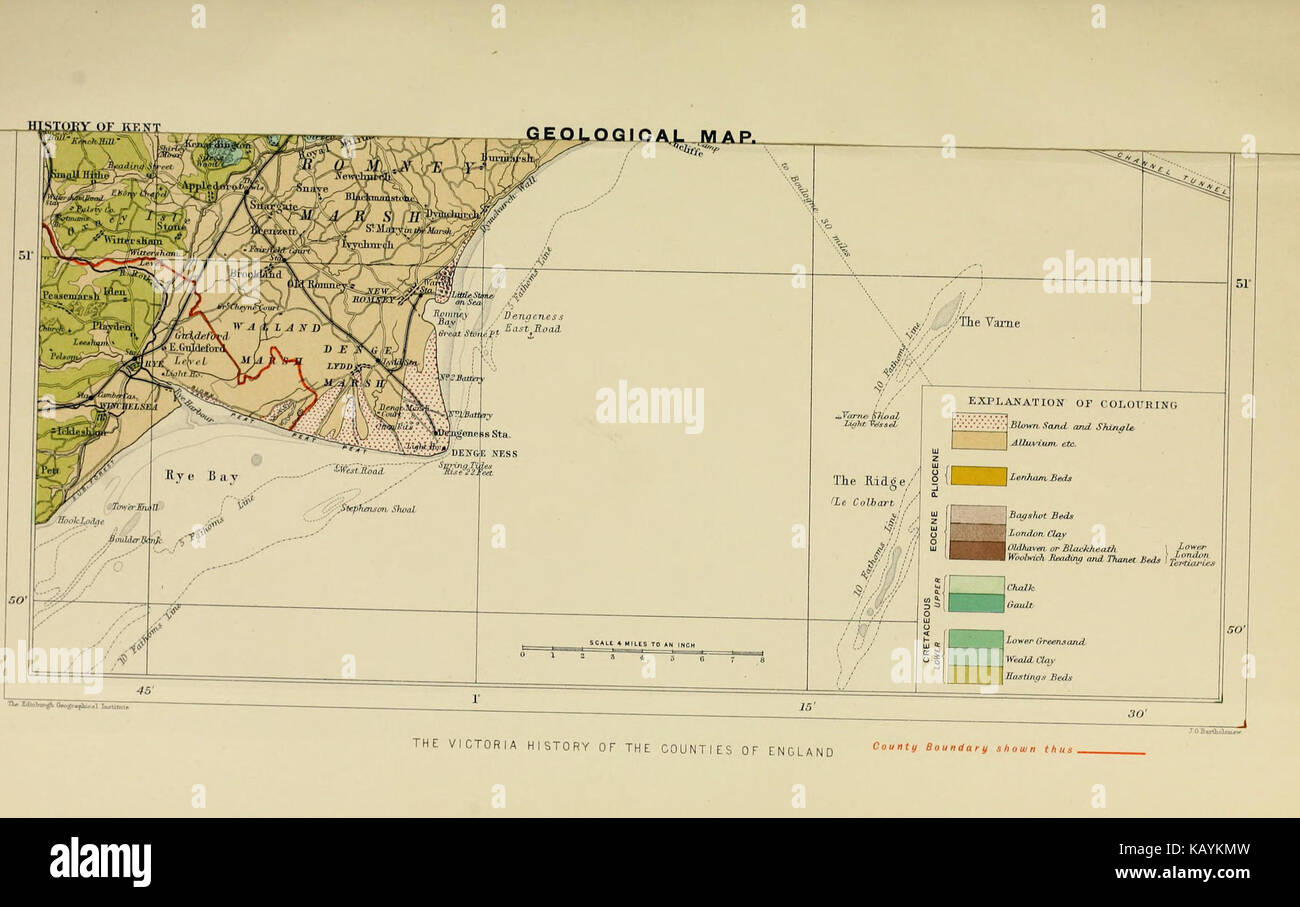 Kent county map hi-res stock photography and images - Alamy