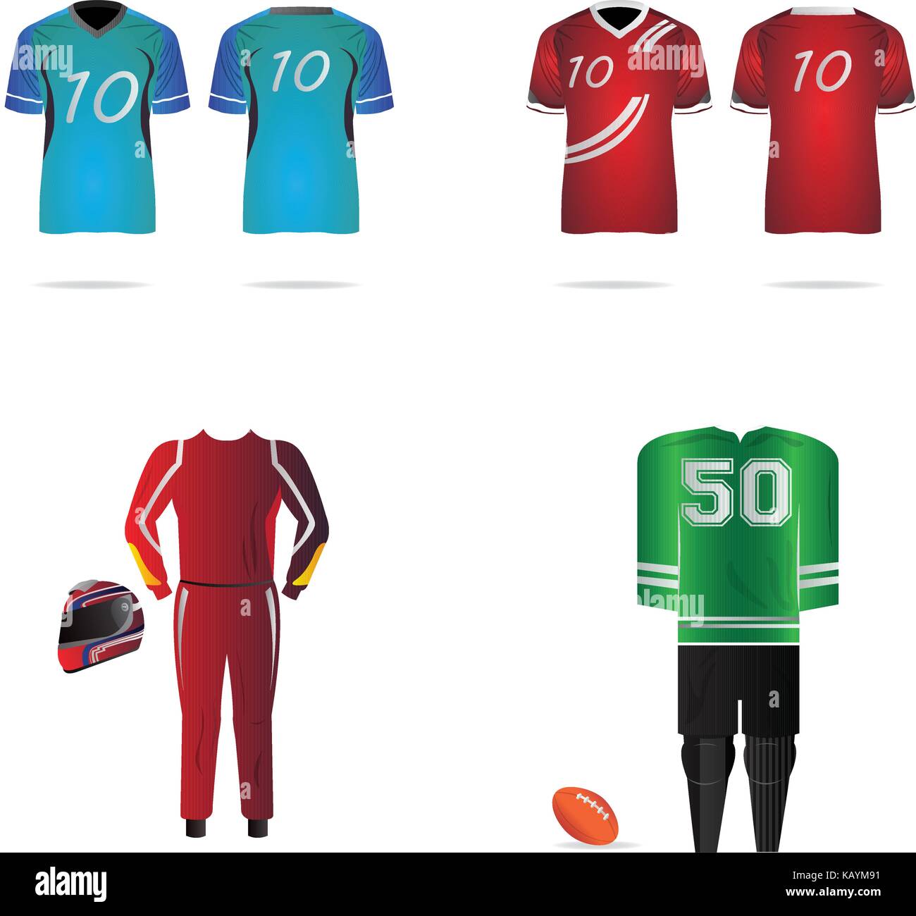 Set of sport uniforms Stock Vector Image & Art - Alamy