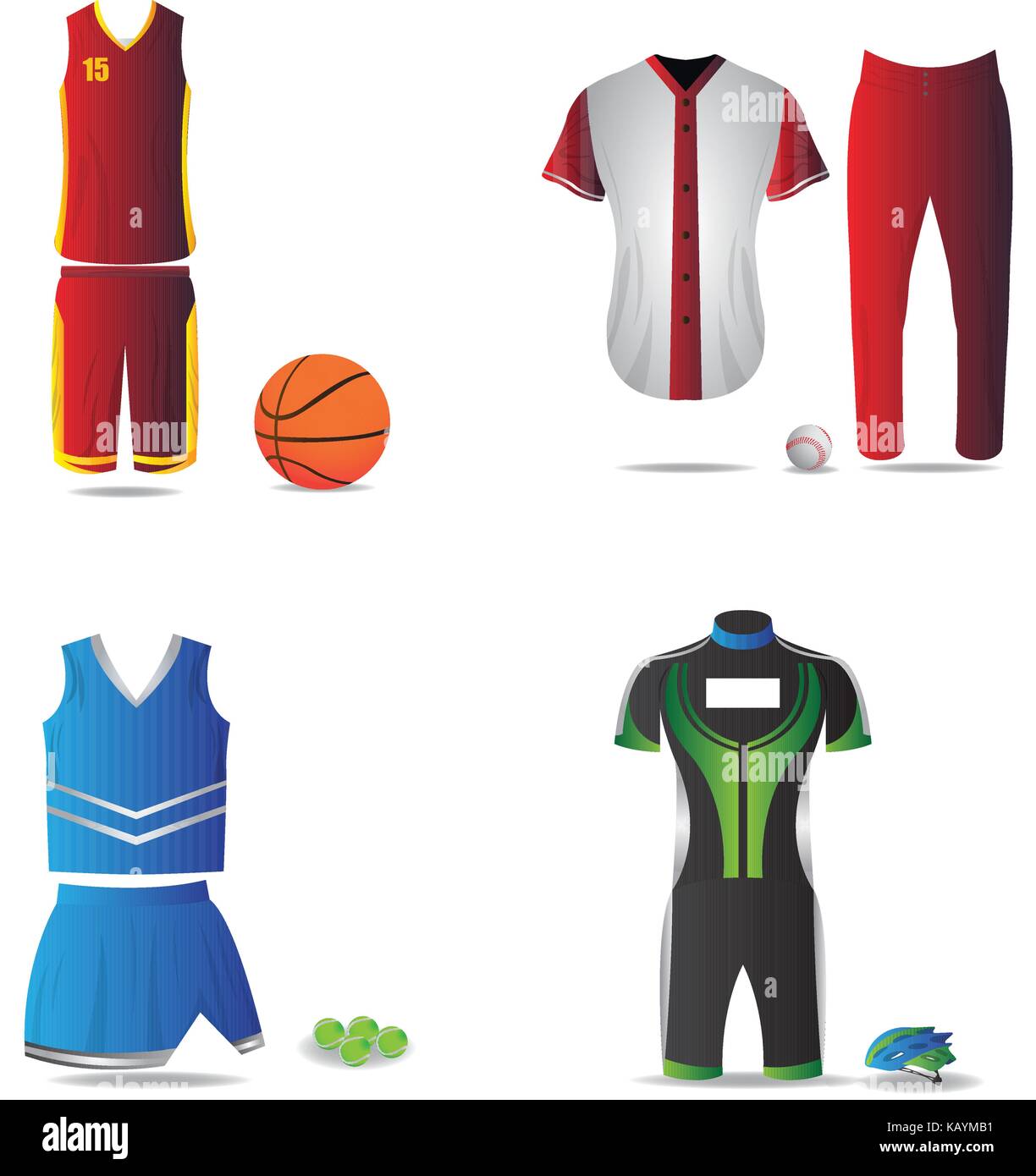 Set of sport uniforms Stock Vector Image & Art - Alamy