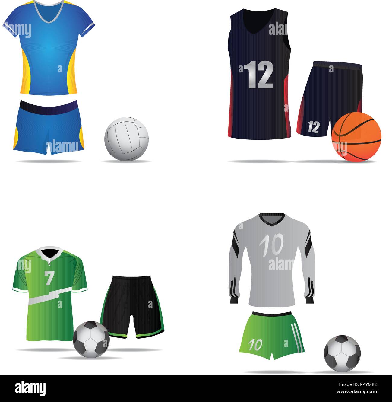 Set of sport uniforms Stock Vector Image & Art - Alamy
