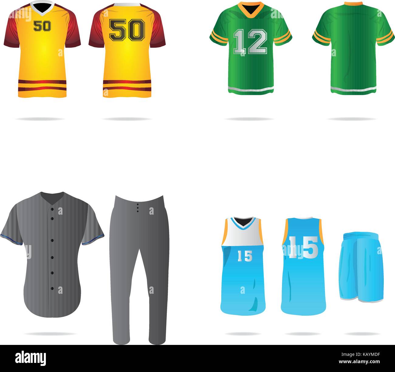 Set of sport uniforms Stock Vector Image & Art - Alamy