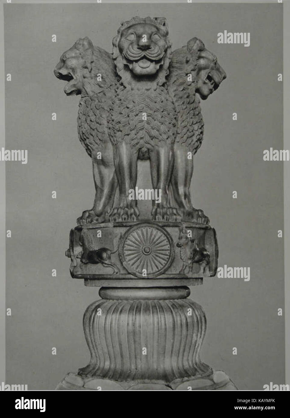 The lion capital, in a photogravure from 1927 Stock Photo - Alamy