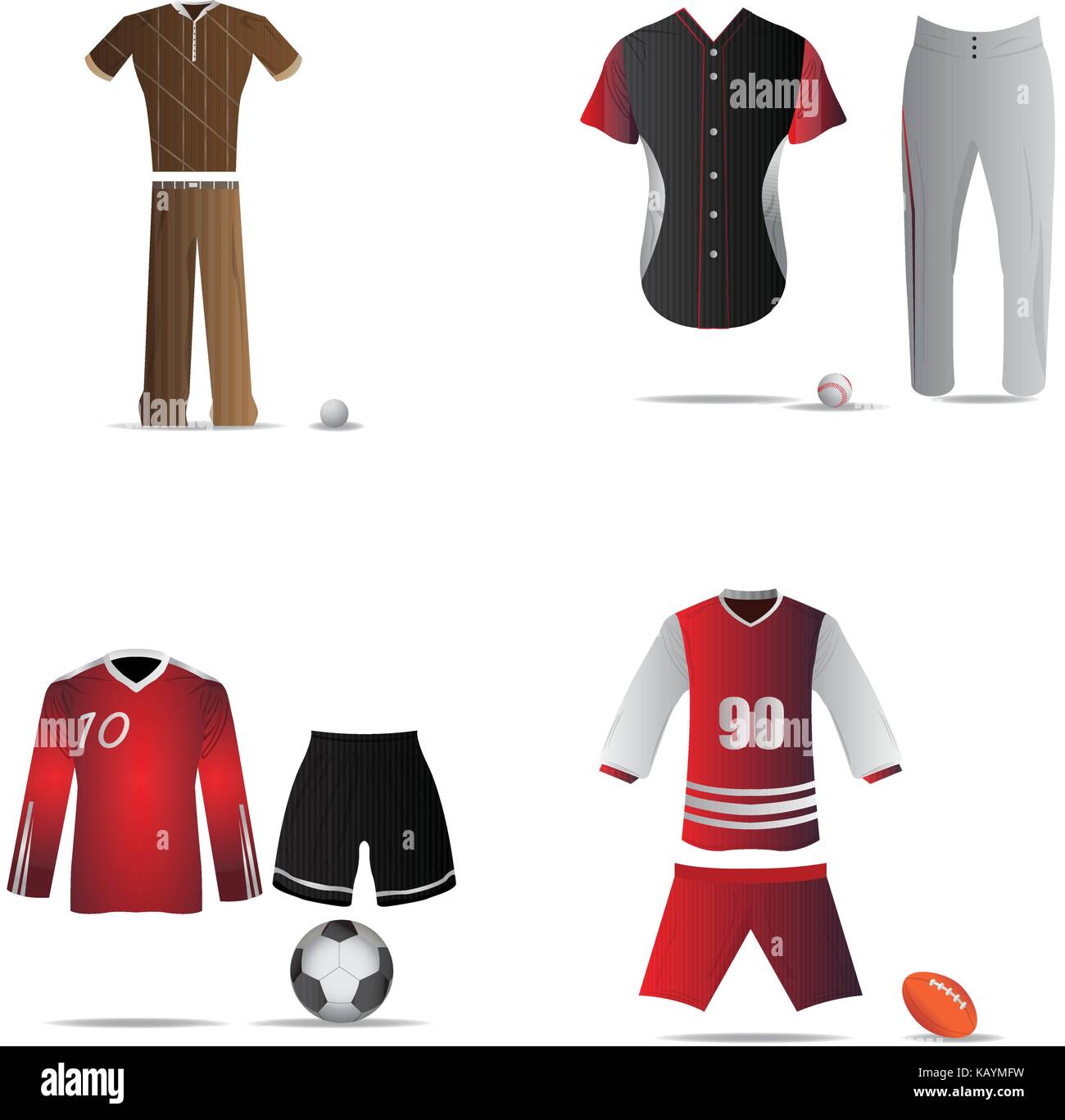 Set of sport uniforms Stock Vector Image & Art - Alamy