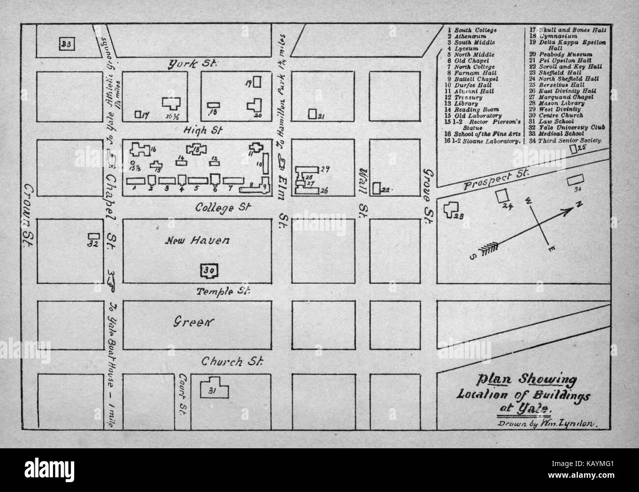 Yale College Campus Map