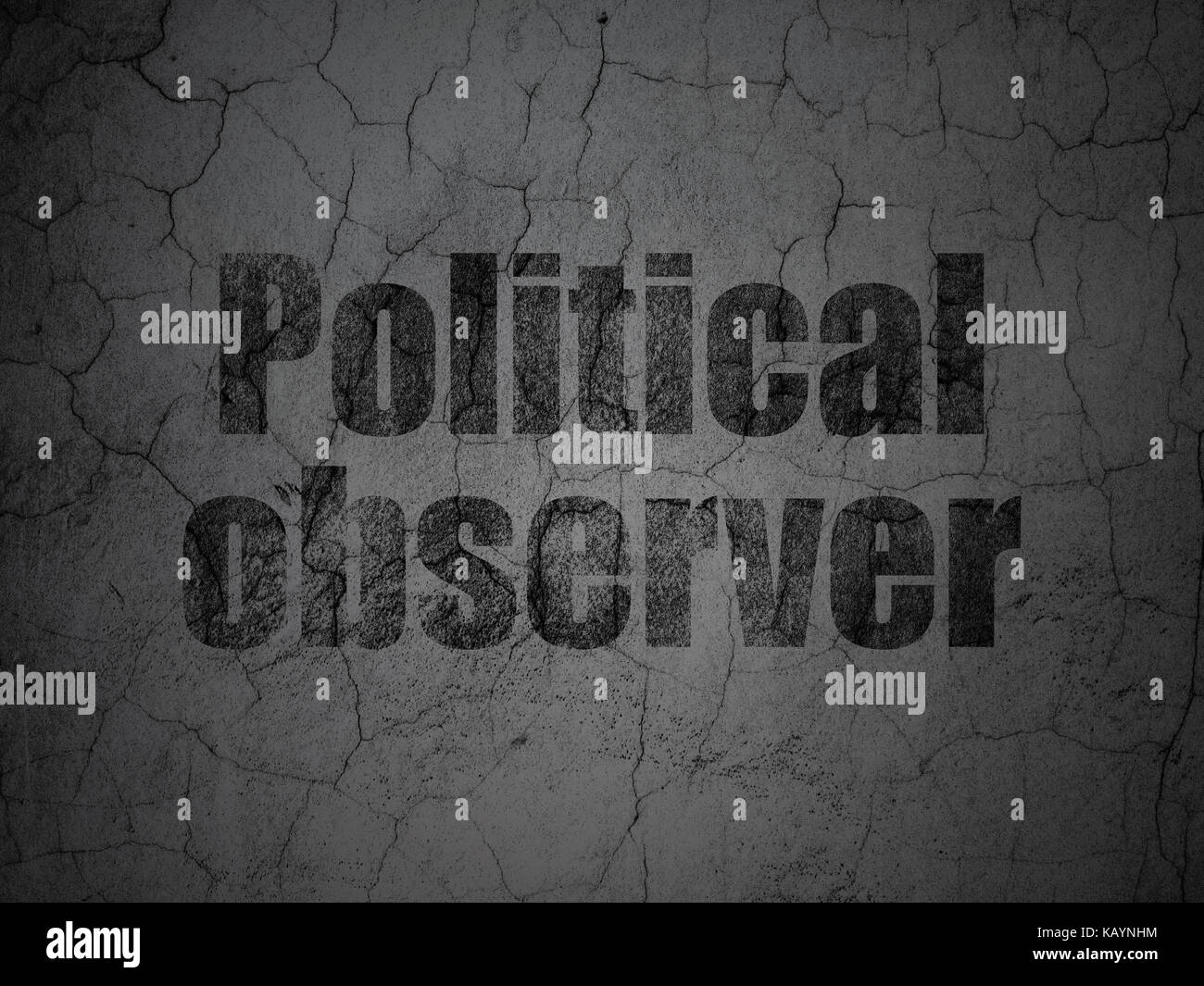 Politics concept: Political Observer on grunge wall background Stock ...