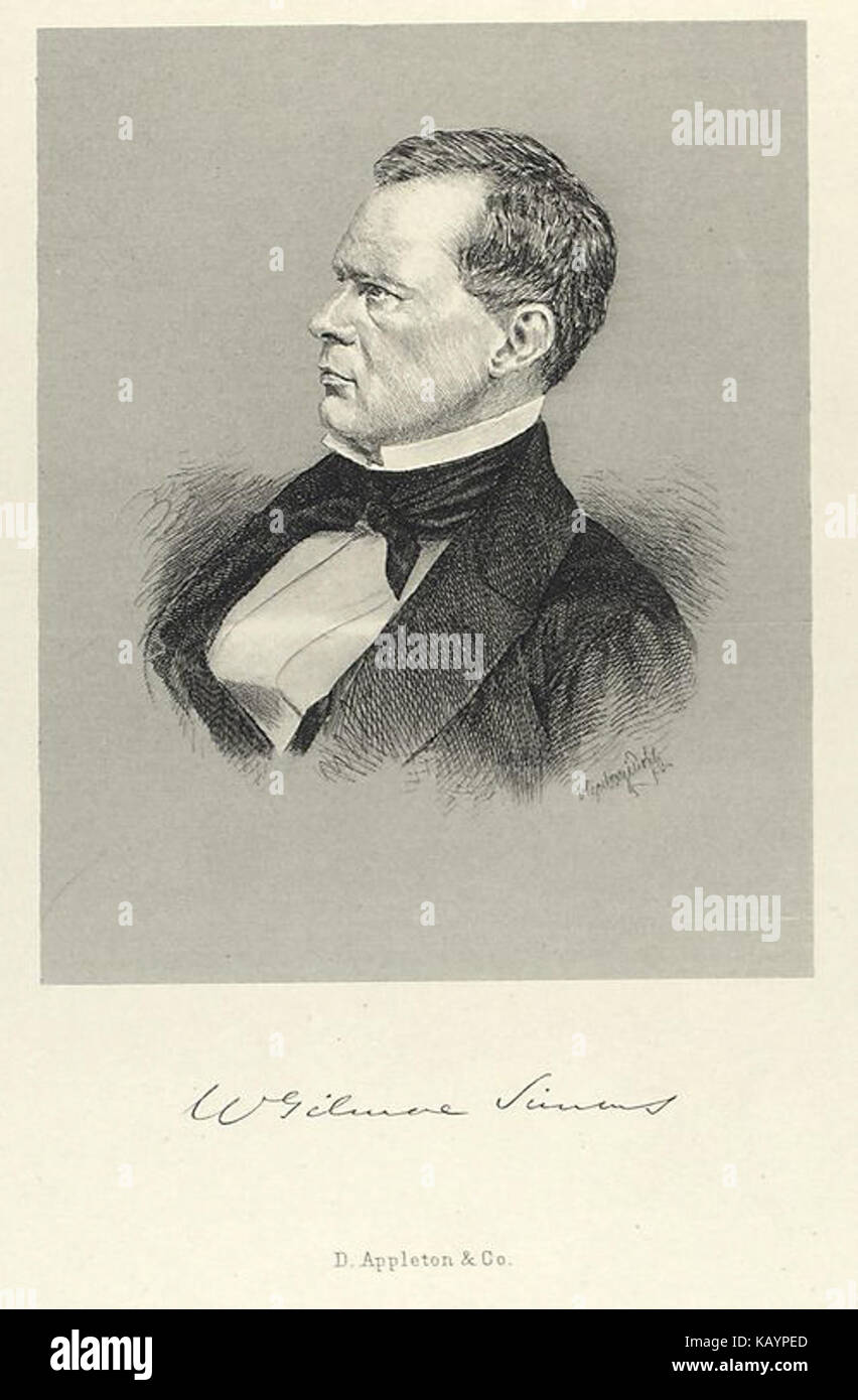 W. Gilmore Simms (autograph Stock Photo - Alamy