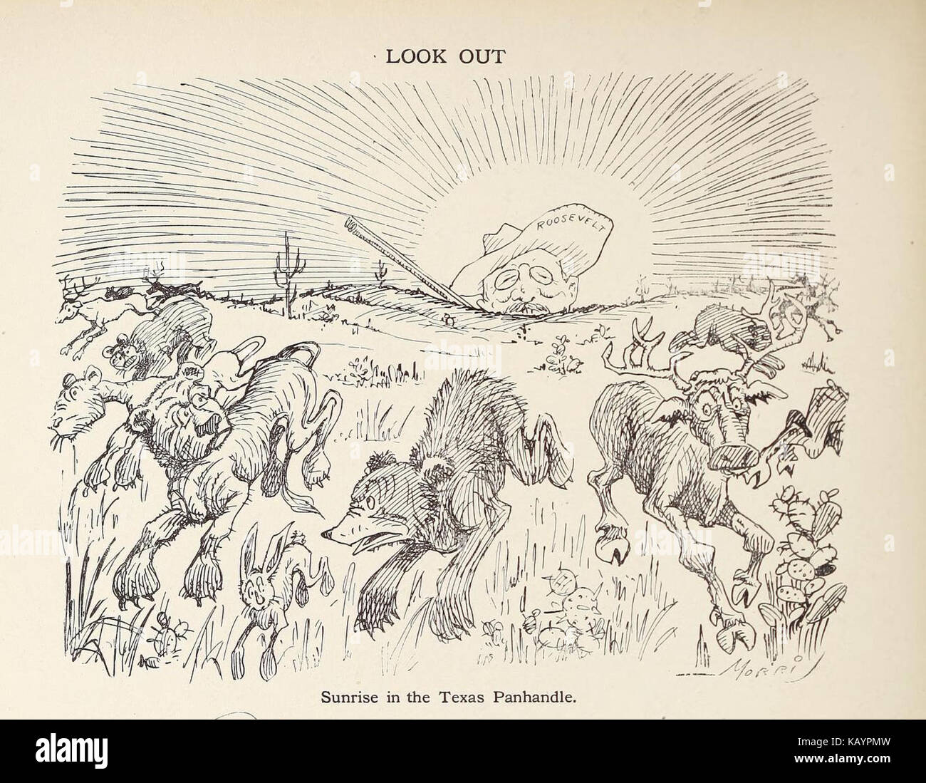 WCMorris Spokesman Review cartoons 081 Stock Photo - Alamy