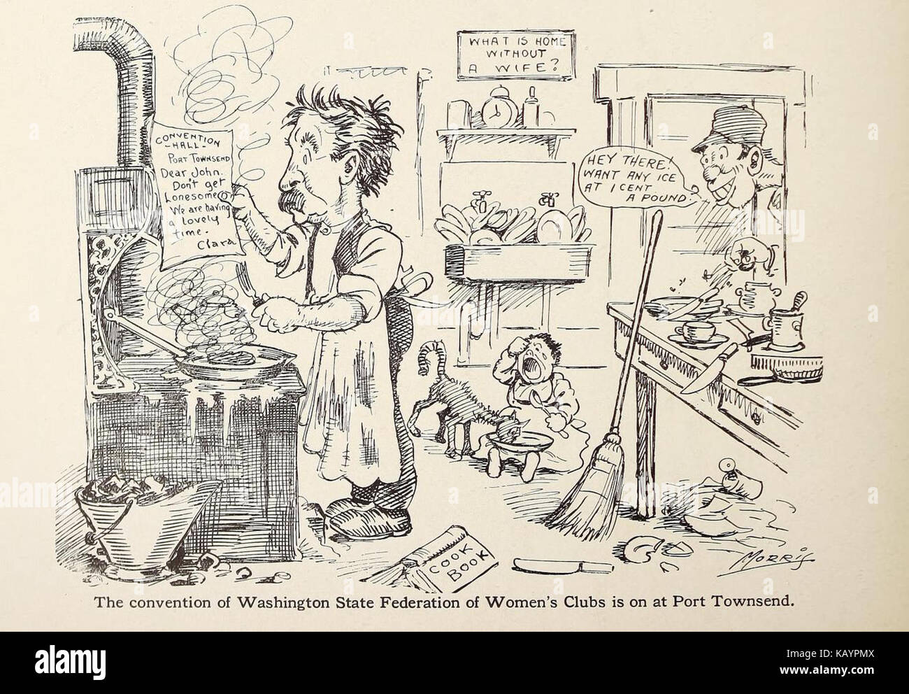 WCMorris Spokesman Review cartoons 082 Stock Photo - Alamy