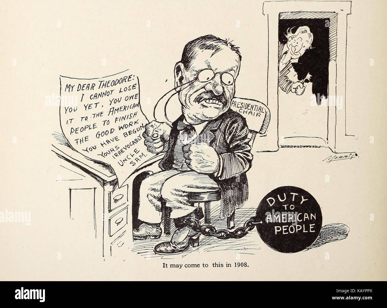 WCMorris Spokesman Review cartoons 133 Stock Photo - Alamy