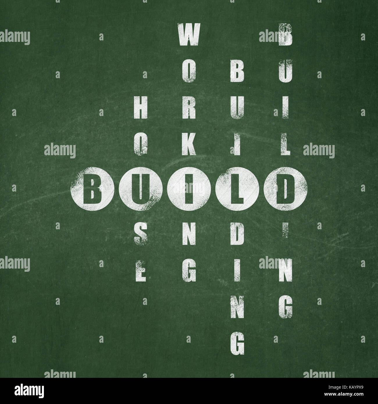 Construction concept: Build in Crossword Puzzle Stock Photo - Alamy