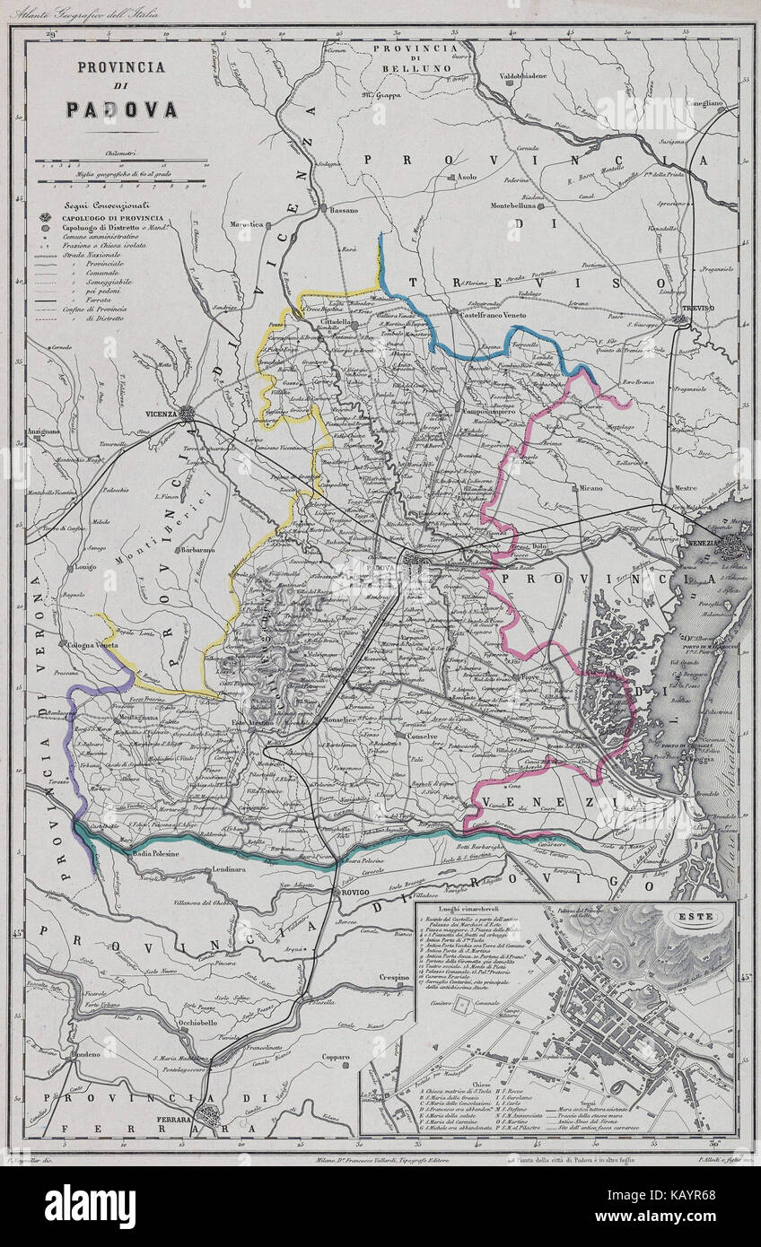 Map of padova hi-res stock photography and images - Alamy