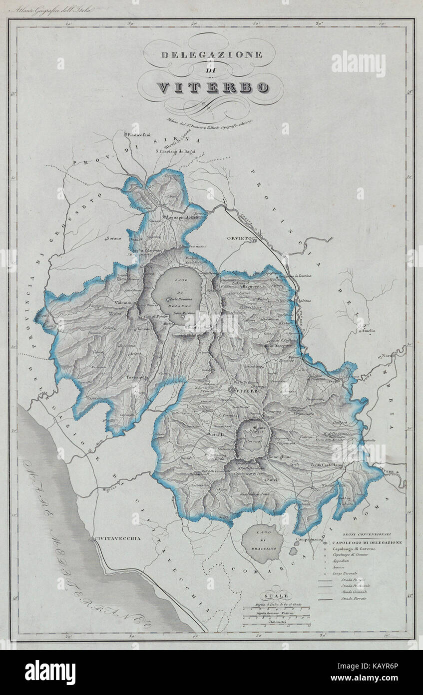 Viterbo province map hi-res stock photography and images - Alamy