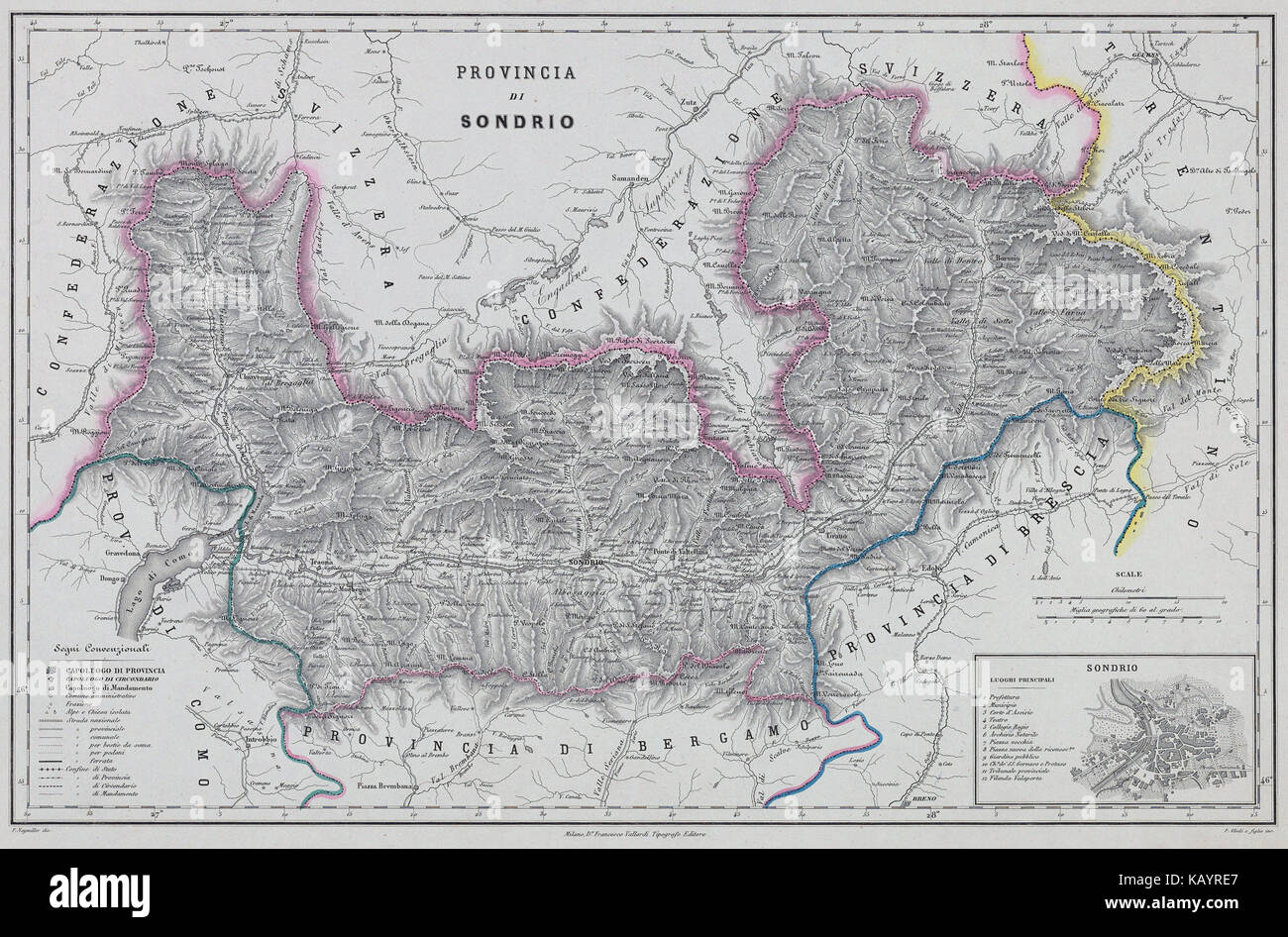 Map of sondrio hi-res stock photography and images - Alamy
