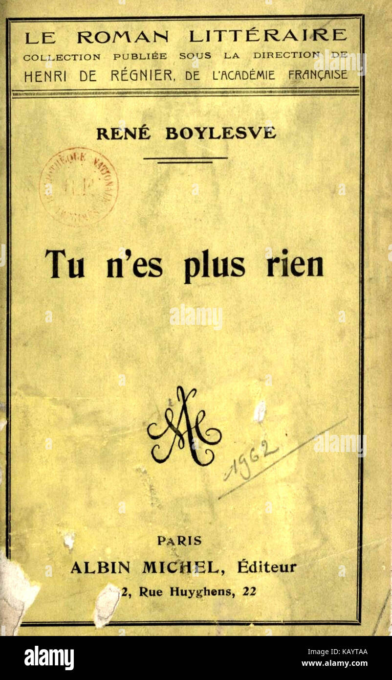 Tu n'es plus rien Stock Photo - Alamy