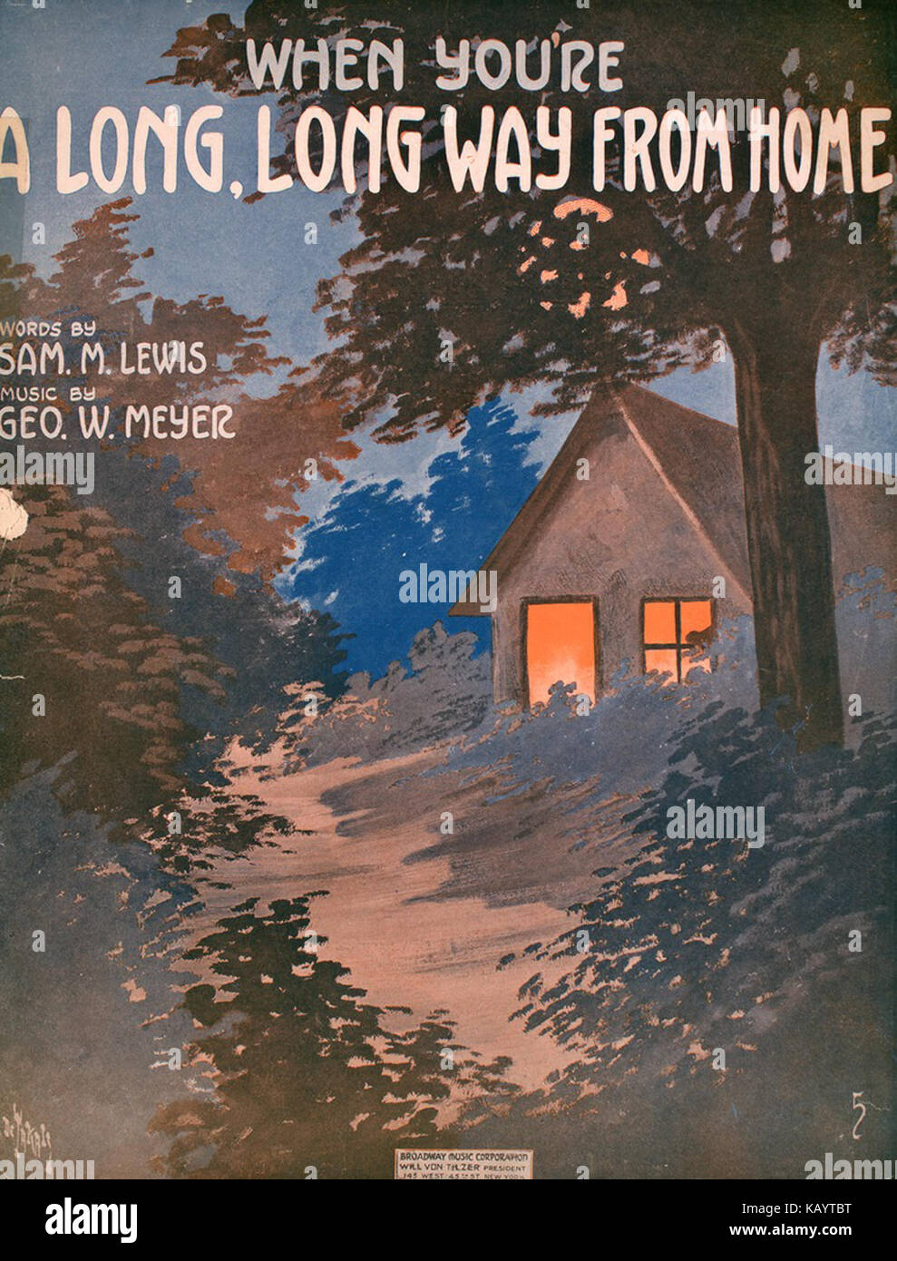 When You're a Long, Long Way From Home 1914 Stock Photo - Alamy