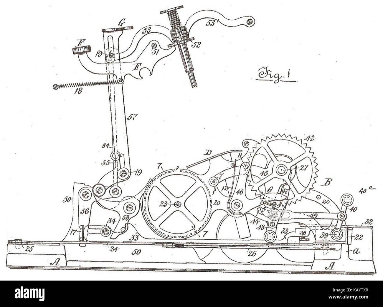 Type Writing Machine by H.L Arnold, 1896 (2 Stock Photo - Alamy