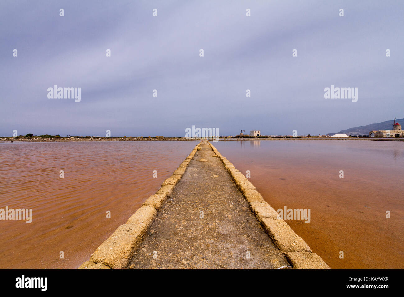 Historical salt flats in Trapani. The salt culture, extraction and ...