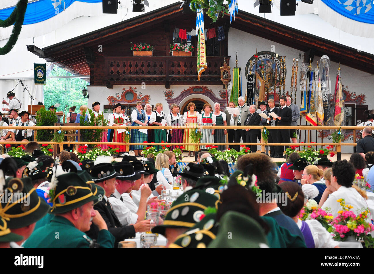 Germany, Bavaria, Garmisch-Partenkirchen, festival, shooters, beer tent ...
