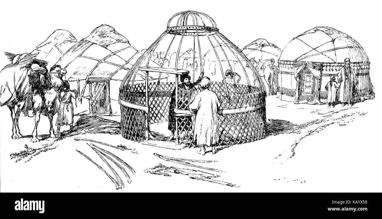 VILLAGE OF TURCOMAN TENTS Stock Photo - Alamy