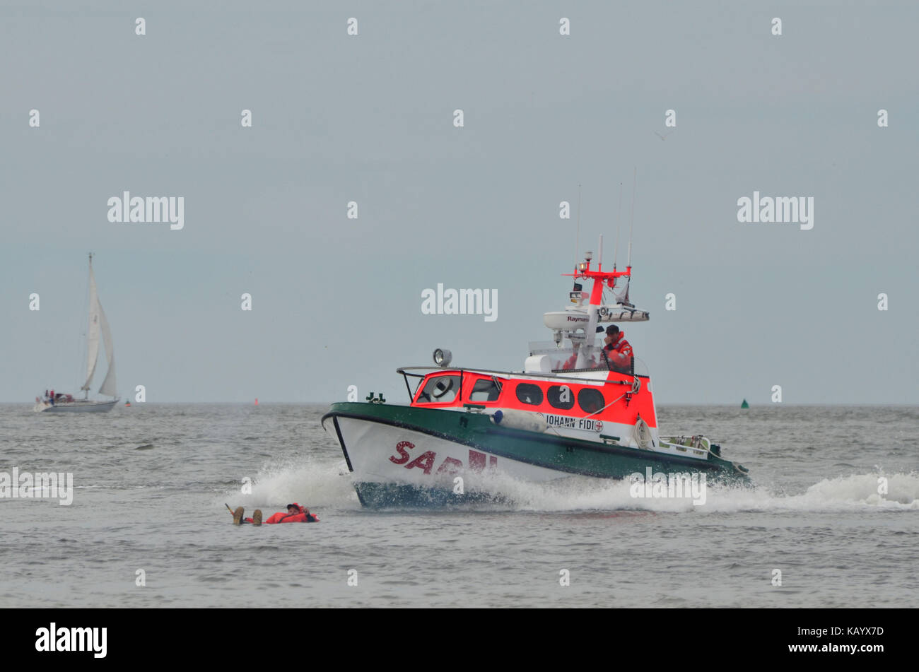 Germany, the North Sea, sea rescue, exercise, Ship's boat, sailor ...