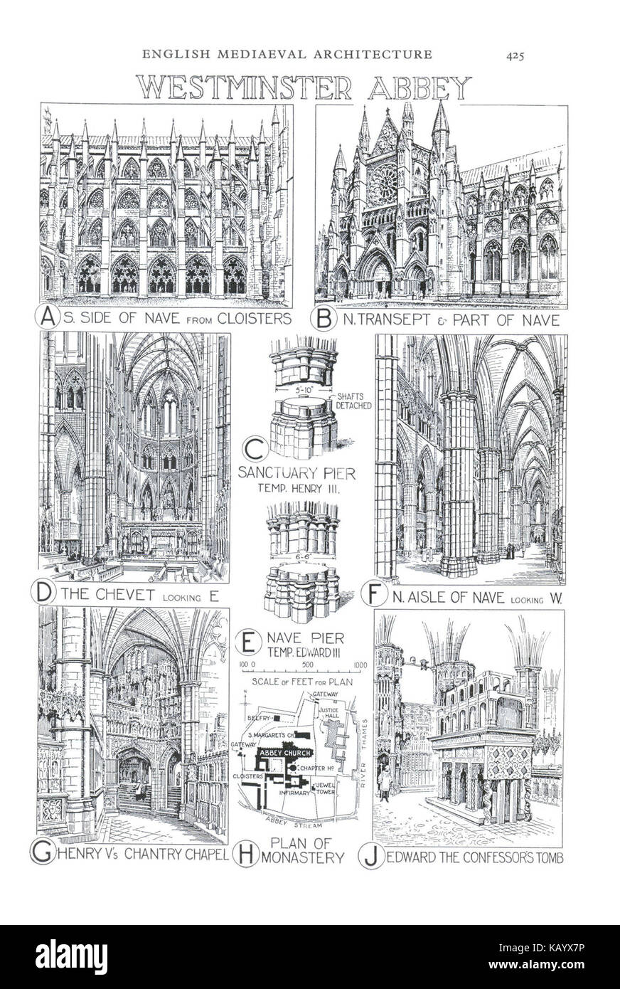 Map of abbey Cut Out Stock Images & Pictures - Alamy
