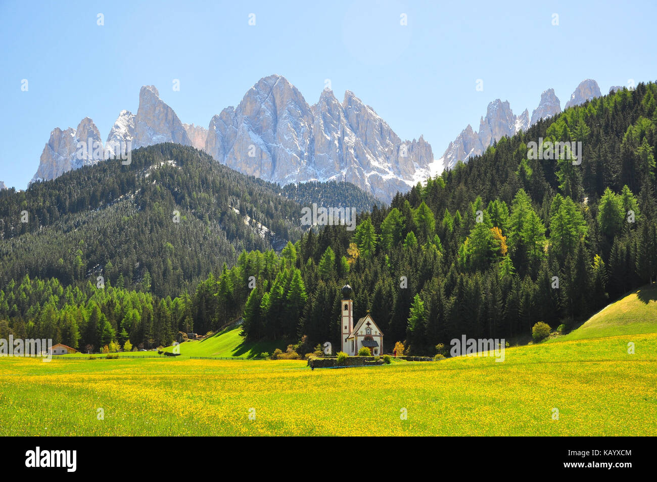 Italy, South Tirol, Villnösstal (Val di Funes), St. Magdalena, Ranui ...