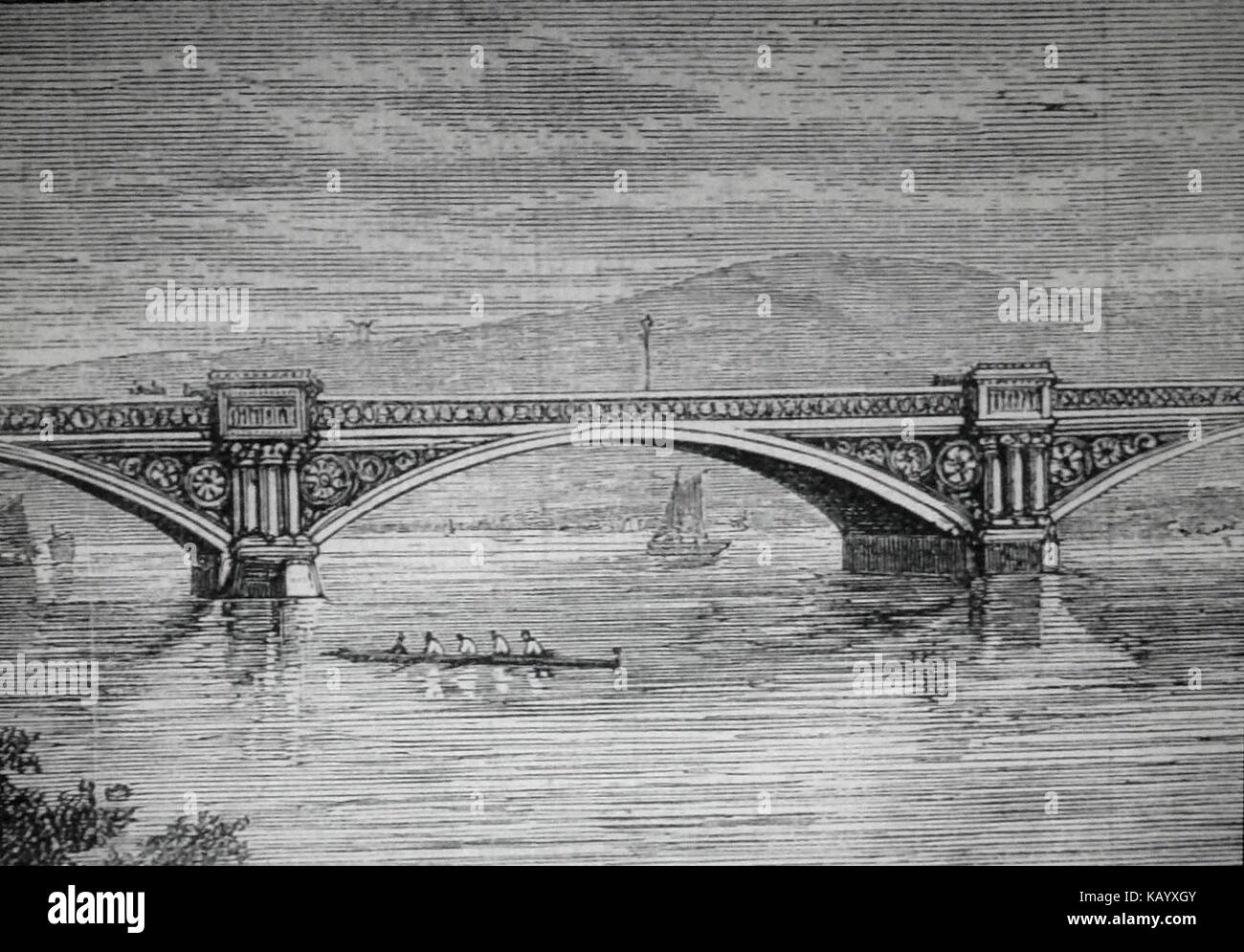 Trent Bridge ILN 1871 003 Stock Photo - Alamy