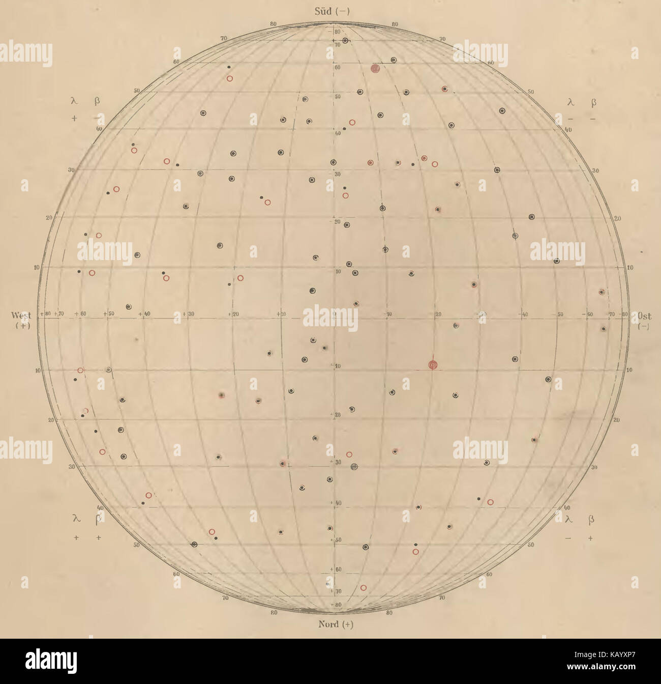 Weinek Mond Atlas Map Stock Photo - Alamy