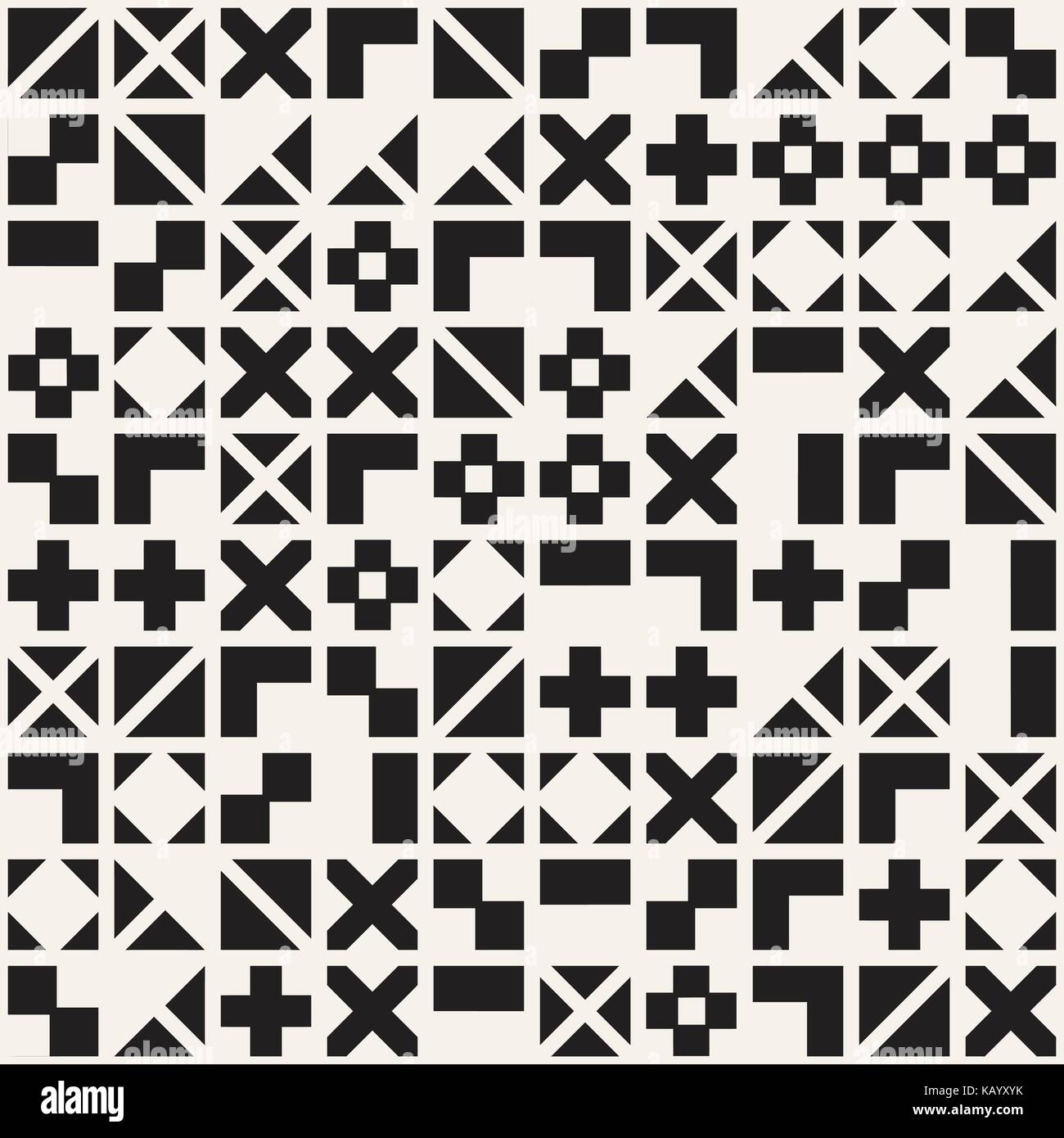 Vector random shapes seamless pattern. Modern stylish irregular texture ...